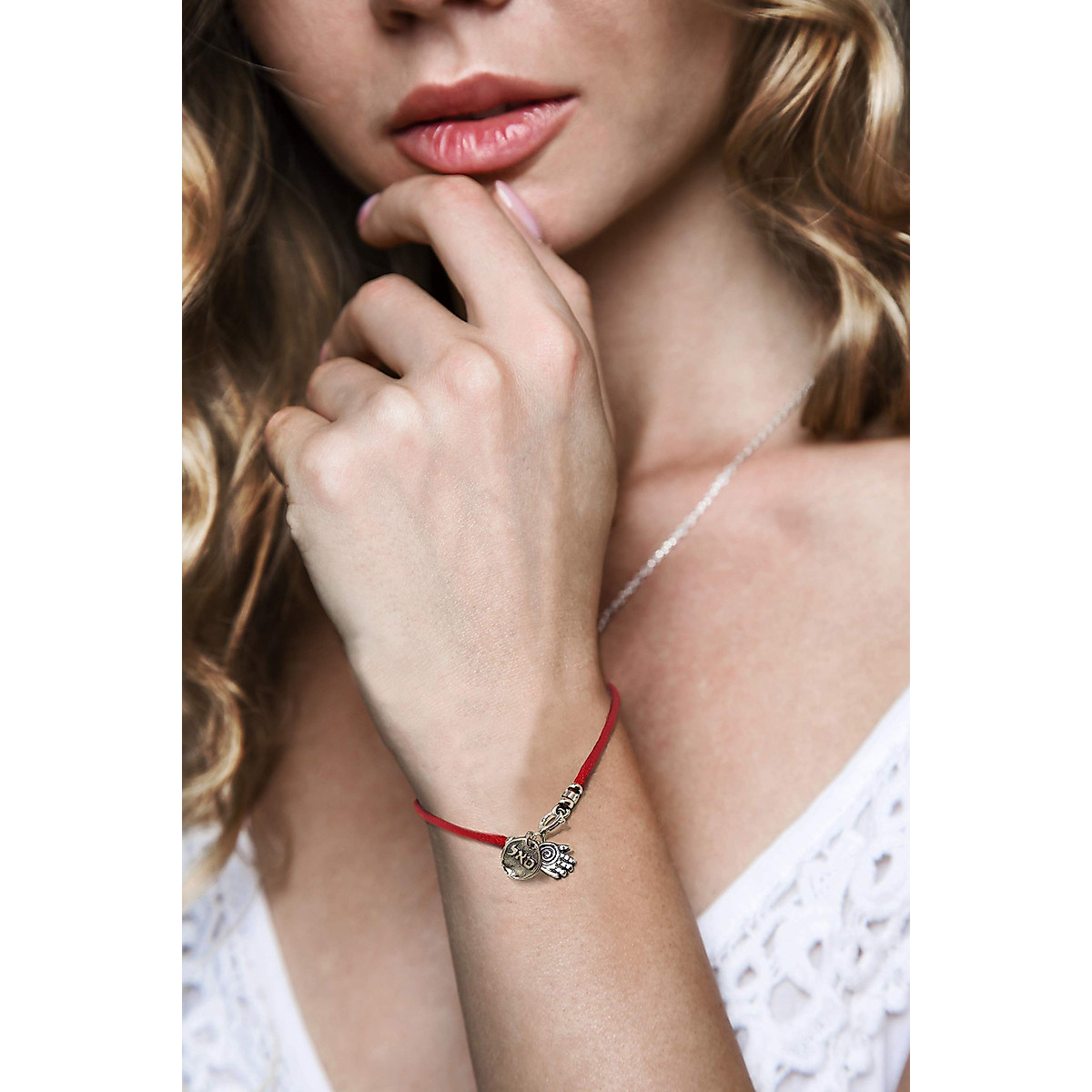 Red Silk 7" Bracelet with Silver Coin for Success & Abundance + Hamsa Hand Charm for Ultimate Protection - Ideal Women's Gift for New Job, Business Ventures, or Celebrating Personal Achievements