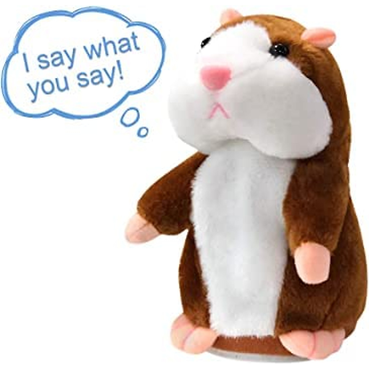 United_Feature Talking Hamster Repeats What You Say Educational Talking Toy Repeating Hamster Toy Gift for Boys and Girls