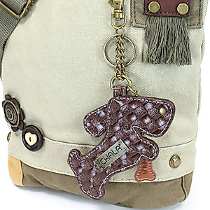 CHALA Patch Crossbody Bag Weiner Dog Dachshund Multi-color (Sand)