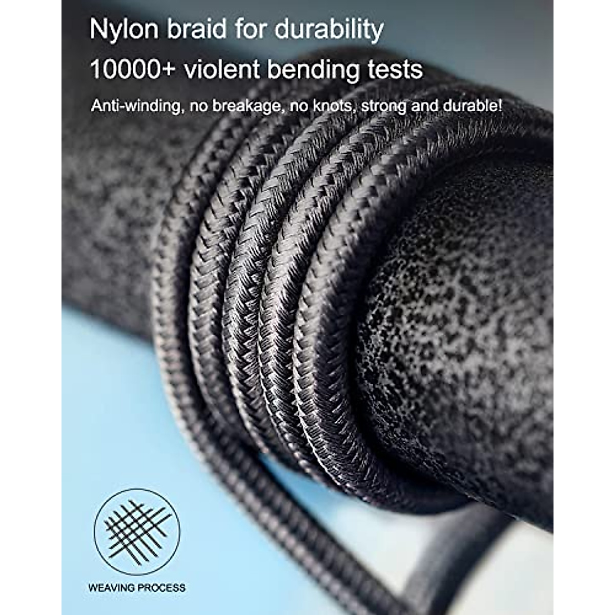 Charger Adapter Charging Cable Cord fits for Beats by Dr Dre Studio Solo 3 2, Powerbeats 3 2, Beats Studio Buds, Fit Pro, Flex Wireless Headphone Earbuds Earphone Power Supply (USB Type C & Micro)