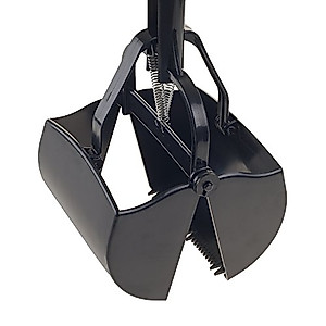 PETMAKER Pooper Scooper Disposal System Jaw Clamp for Large and Small Dogs with Long Handle for Sanitary One Handed Use on Grass and Concrete