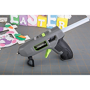 Genesis GLGG04V2 Cordless Rechargeable Hot Glue Gun, Fast Preheating with USB Charge Cable, Stand, and Glue Sticks