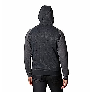 Columbia Men's Hart Mountain II Hoodie, Black Heather/Shark Heather, Small
