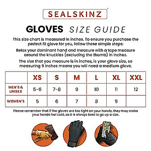 SEALSKINZ Unisex Waterproof All Weather Ultra Grip Knitted Glove, Black, Large