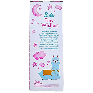 Barbie Tiny Wishes Doll (11.5-inch Blonde) Collectible Doll in Wrap Dress and Accessories