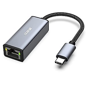 USB-C to Ethernet Adapter, Benfei USB Type-C (Thunderbolt 3) to RJ45 Gigabit Ethernet LAN Network Adapter Compatible for MacBook Pro 2019/2018/2017, MacBook Air and More