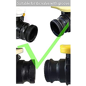 275 330 Gallon IBC Tote Fitting, Food Grade IBC Drain Adapter,2 inch Camlock x Garden Water Hose