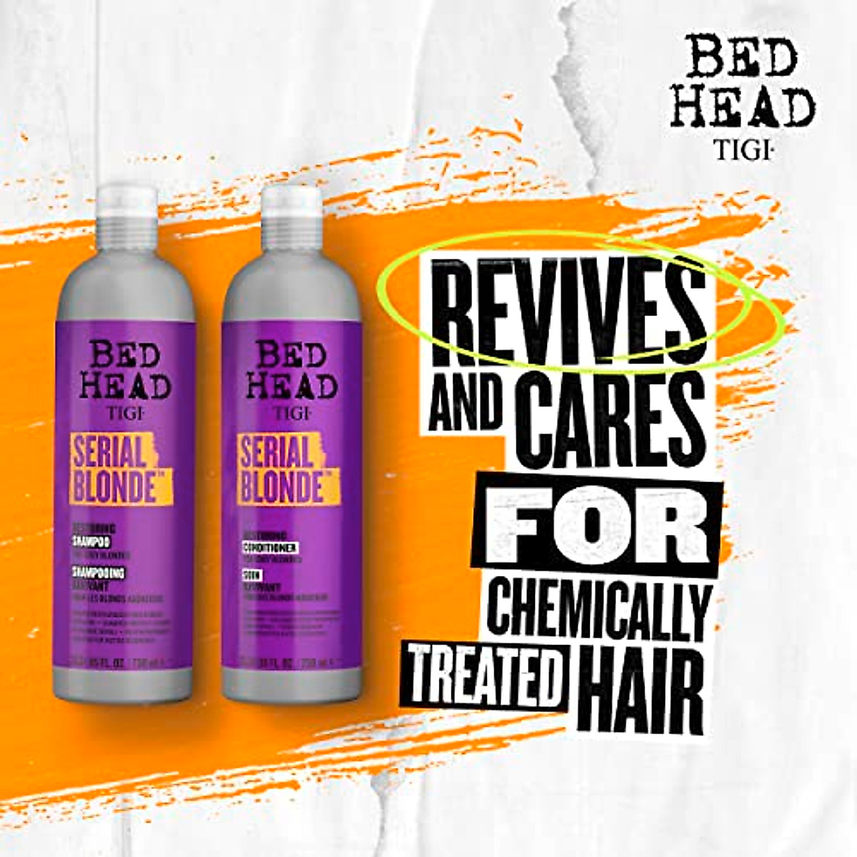TIGI Bed Head Shampoo & Conditioner For Damaged Blonde Hair Serial Blonde With Hydrolyzed Keratin 2 x 25.36 fl oz