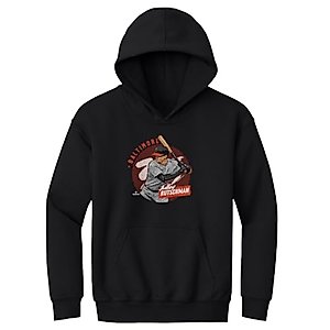 500 LEVEL Adley Rutschman Youth Sweatshirt (Youth Hoodie, Medium, Black) - Adley Rutschman Baltimore Dots WHT