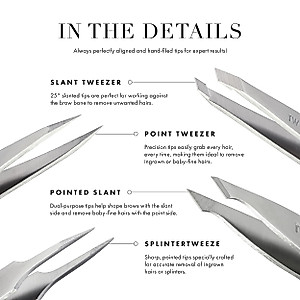 Tweezerman Mini Slant Tweezer Marble Pattern, 0.5984 Ounce