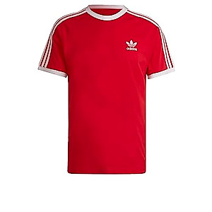 adidas Originals Men's Adicolor Classics 3-Stripes T-Shirt, Better Scarlet, Large