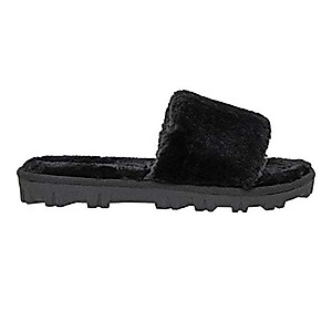 CUSHIONAIRE Women's Mushi Cozy Slipper +Memory Foam, Black 10