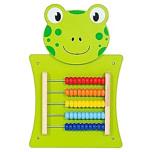 SPARK & WOW Frog Activity Wall Panel - Ages 18m+ - Montessori Sensory Wall Toy - Abacus Activity - Busy Board - Toddler Room Décor