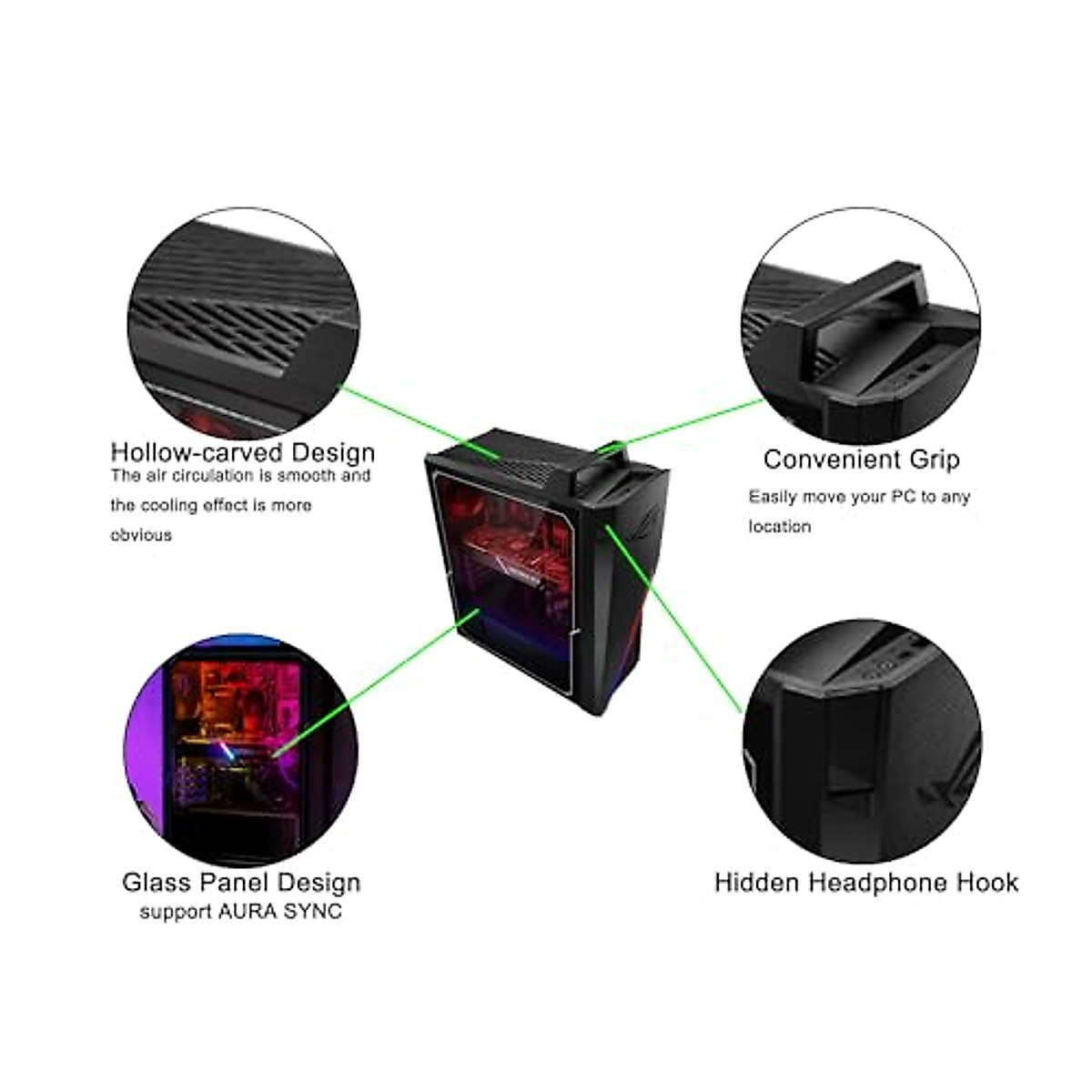 ASUS ROG Strix G15CE Gaming Desktop Computer (Intel 8-Core i7-11700F, 64GB RAM, 1TB SSD + 1TB HDD, GeForce RTX 3070) Upgraded Cooling System, ROG Aura Sync RGB, Wi-Fi 6, Win 11 Home