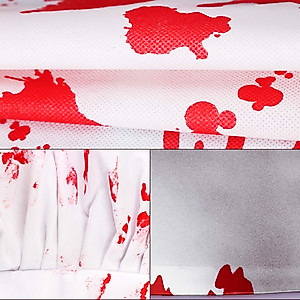 jollylife 13Pieces Halloween Bloody Butcher Costumes Scary Set - Cooking Chef Apron Hat Weapon Knife Tattoo Stickers Zombie Party Accessories Decorations