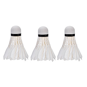 Tbest Goose Shuttlecocks,3Pcs Professional Training Sport Badminton Balls Birdies Badminton Shuttlecocks with Great Stability and High Speed for Outdoor Indoor Sport