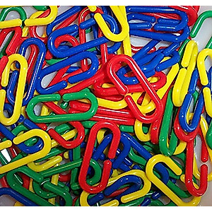 1316 50 pc Plastic C Clips Hooks Chain Links Sugar Glider Rat Parrot Bird Toy Parts