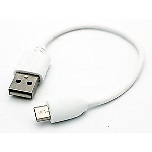 White Short USB Cable Rapid Charge Power Wire Sync Micro-USB Data Cord Supports Fast Charging for Amazon Fire HD 10, 8, Kindle DX, Fire, HD 6, 7, 8.9, HDX 7, 8.9