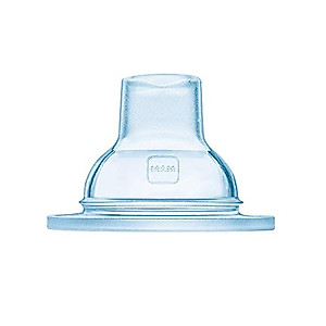 MAM Plastic Trainer Cup (1 Count), 8 oz. Trainer Drinking Cup with Extra-Soft Spout, Spill-Free Nipple, and Non-Slip Handles, for Girls 4+ Months, Designs May Vary