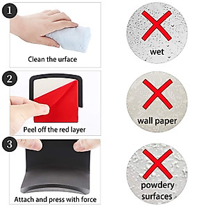 Ledot [2 Pack] Adhesive Headphone Hanger Hooks for Wall & Desk Table with Screw Holes, Universal Gaming Headset Mount Holder, Earphone Rack - Black