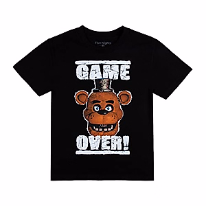 Bioworld Five Nights at Freddy's Game Over Crew Neck Short Sleeve 4pk Boy's Tees- Small Multicolored