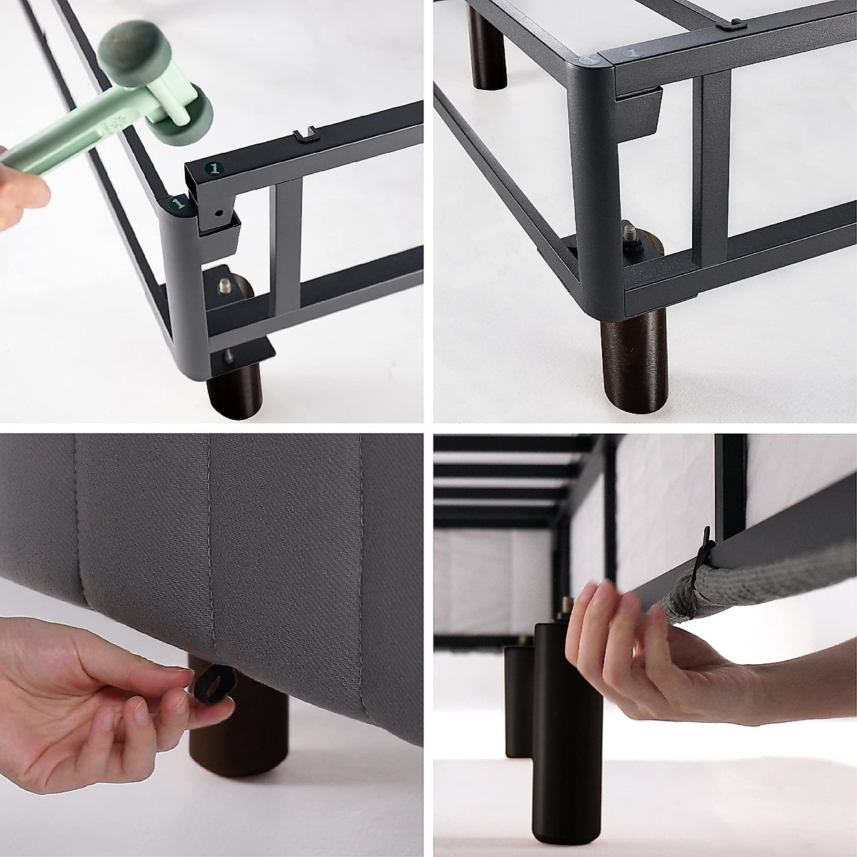 ZINUS GOOD DESIGN Award Winner Justina Metal Mattress Foundation / 16 Inch Platform Bed / No Box Spring Needed, Queen