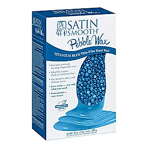 Satin Smooth Thin Film Wax ~ Titanium Blue Pebble Hard Bead Wax Stripless 35 oz