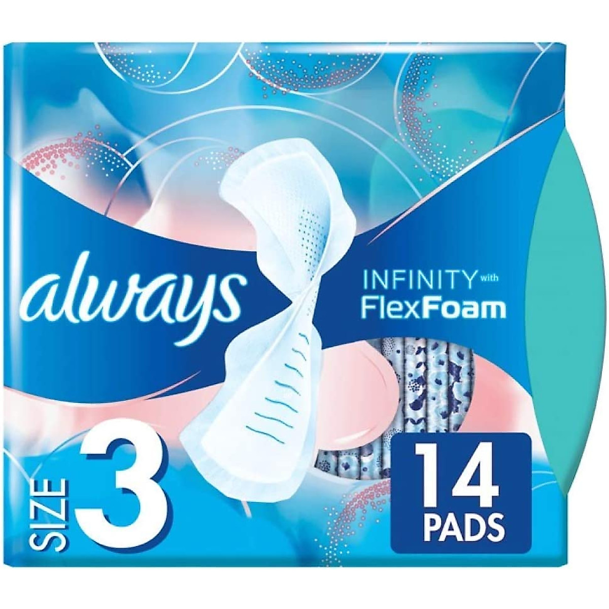 Always Radiant Teen Pads Get Real Regular Unscented w/Wings - 14ct
