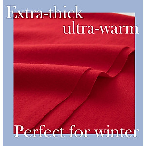 CALVIN & OLIVIA Ultra-Soft Winter Cashmere Feel Scarf Solid Color Warm Long Unisex Winter Scarves Perfect Holiday Gift for Women Men Amazon Christmas Red