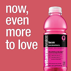 vitaminwater focus electrolyte enhanced water w/vitamins, kiwi-strawberry drinks, 20 fl oz, 12 Pack