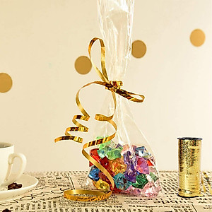 7 Pack Curling Ribbon, Crimped Curling Ribbon Metallic Balloon Ribbon Gift Wrap Ribbon Balloon String Shiny Wrapping Ribbon for Crafts, Christmas, Birthday, Wedding, Party Decoration (Glittered)