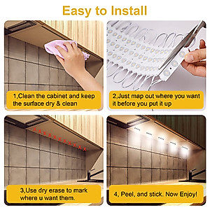 Flexible Jewelry Showcase Lights Kit, 14FT Adhesive Led Light for Display Case with Power Adapter, Dimmable Bright White Under Counter Light, 90 LEDs for Kitchen Cabinets Cupboard, 1800lm, 6000K