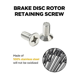 YAKEFLY 12 Packs Stainless Steel Brake Disc Rotor Screws for Front and Rear,Retaining Hardware Bolts Screw Kit,Screw Rotor Brake Disc Retaining 93600-06014-0H Replacement