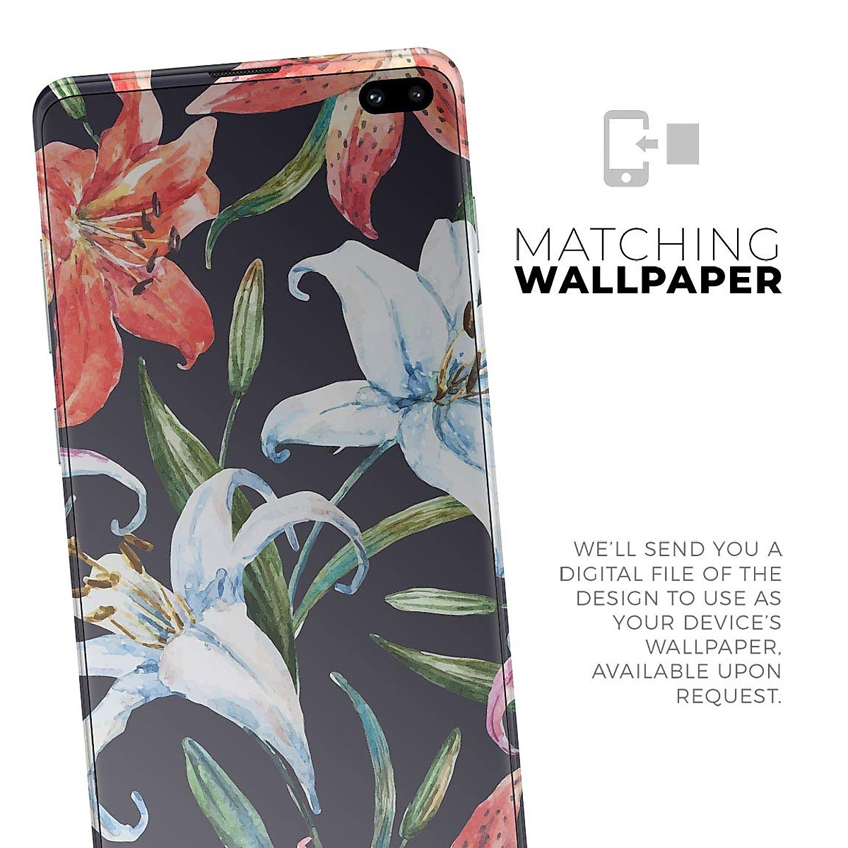 DesignSkinz Tropical Summer Floral v3 Protective Vinyl Decal Wrap Skin Cover Compatible with The Samsung Galaxy S20 (Screen Trim & Back Glass Skin)