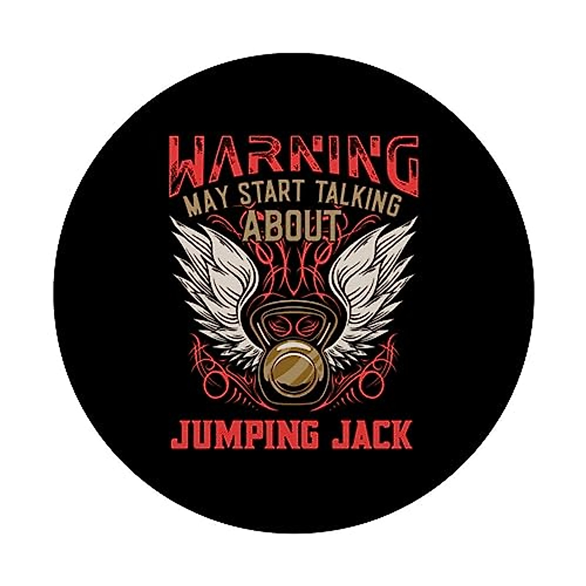 Jumping Jack Funny Workout Humor Gym Fitness Health PopSockets Swappable PopGrip