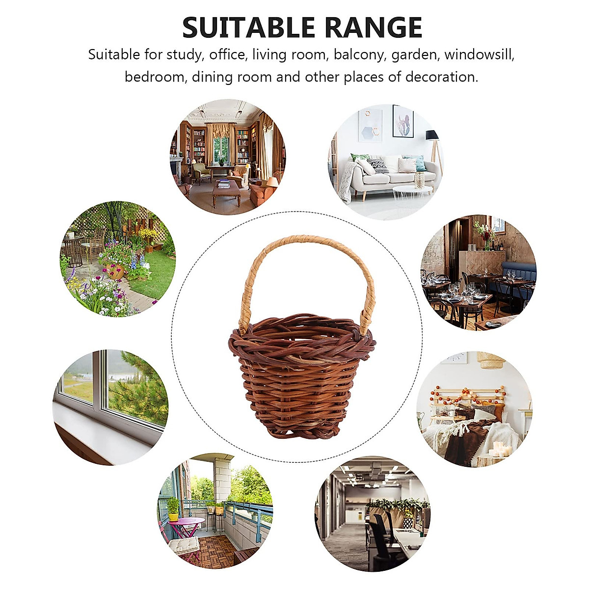 20pcs Decorative Mini Flower Basket Wedding Candy Basket Wood Woven Basket Fruit Picnic Food Basket for Wedding Party Favors Kitchen Light Yellow