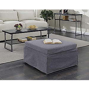 Convenience Concepts Designs4Comfort Folding Bed Ottoman, Soft Gray Fabric