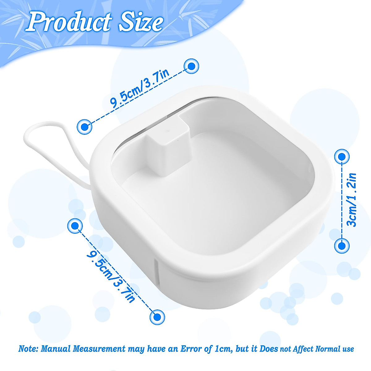 MOYACA Hair Tie Organizer Box QTip Holder Canister with Lid for Cotton Pads Swabs, Floss, Hairpins, Jewelry Crafts Holder Portable Travel Dispenser Container Storage Small Items on Desktop, White