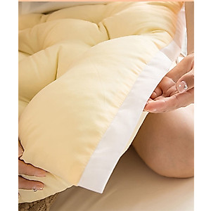 Topjia Headboard Pillow Upholstered Wall Mounted Headboard Dorm Bed Large Bolster Headboard Positioning Support Reading Pillow Cushion(Queen/130 * 50cm, White)