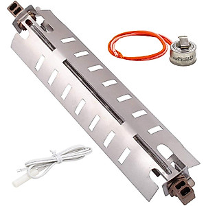 Ecumfy WR51X10055 Refrigerator Defrost Heater, WR55X10025 Temperature Sensor, WR50X10068 Defrost Thermostat Compatible with GE Replaces WR51X10030 AP3183311
