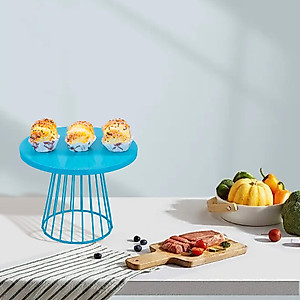 WeiteShow Party Cake Stand for Dessert Table- Cake Holder- Round Cake Stand or Cup Cake Stand,blue-10”