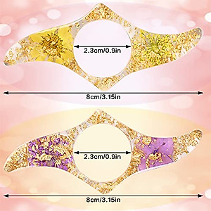 Book Page Holder,3 Pcs Dried Flower Resin Thumb Book Holder Transparent Thumb Ring Page Holder Personalized Bookmark Holder Book Opener Handmade Book Reading Accessories for Teachers Book Lovers