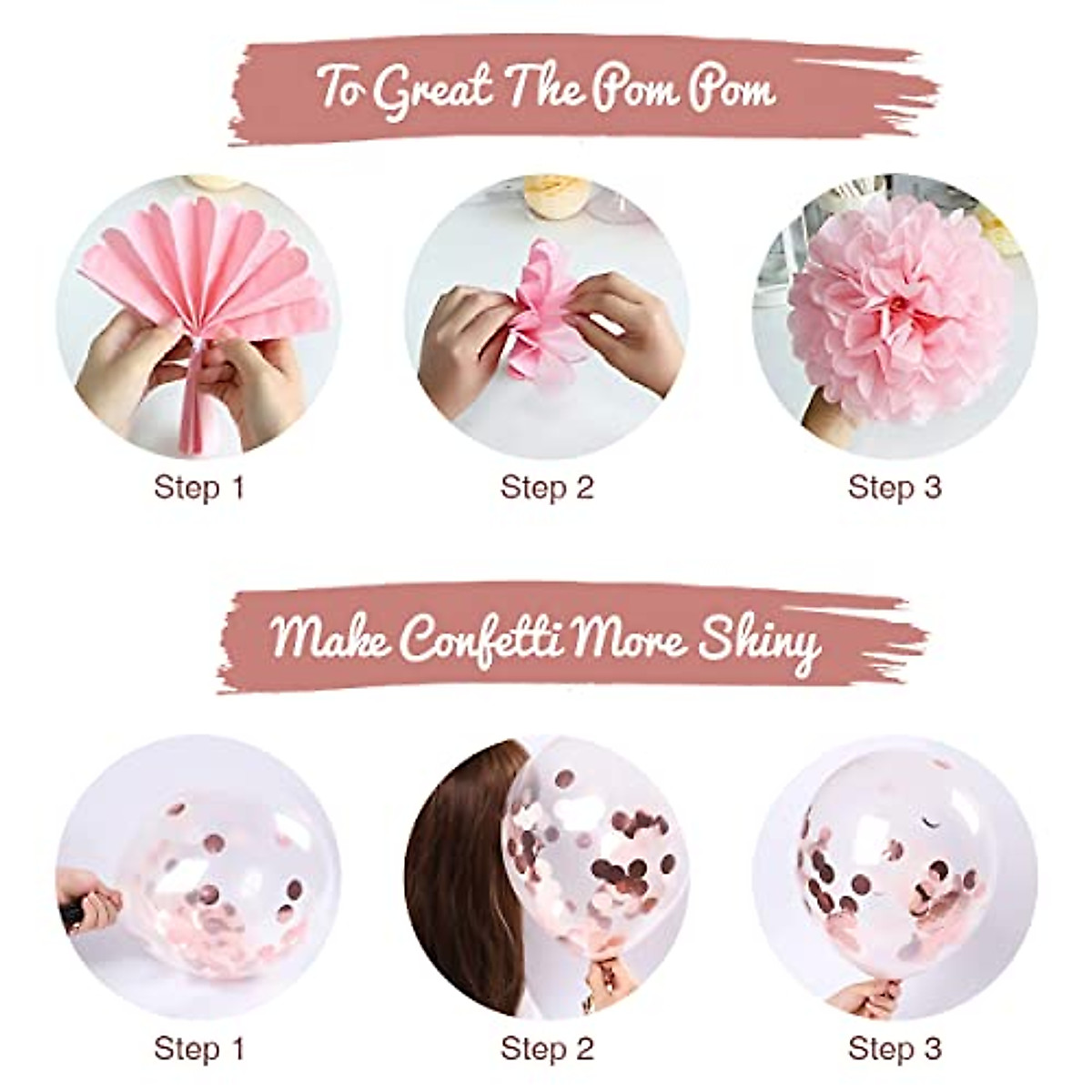 INFITE Sweet 16th Birthday Party Decorations Rose Gold Decor Party Supplies