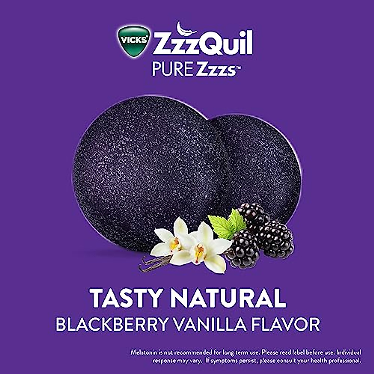 ZzzQuil PURE Zzzs De-Stress Melatonin Sleep Aid Gummies, Helps Calm Your Mind and Body, Ashwagandha for Stress Support, Sleep Aids for Adults, 1 mg per gummy, 42 Count