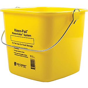 San Jamar Kleen-Pail® Plastic Cleaning Bucket 6 Quarts Yellow