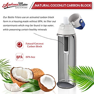 Water Bottle Filter Replacement for Brita, 10 Packs Bottle Filters Replacement for Brita BB06，Compatible with Brita Insulated Filter Stainless Steel and Plastic Water Bottle by APPLIANCEMATES