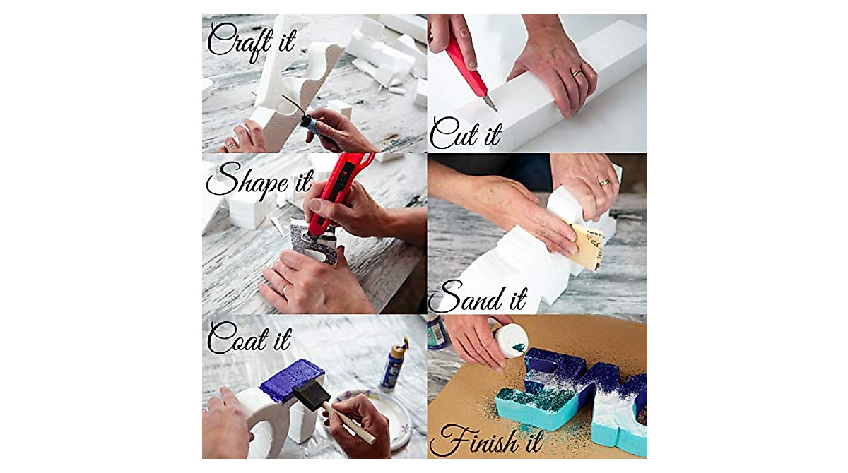 Silverlake Craft Foam Blocks - 8 Pack for Crafting & Modeling