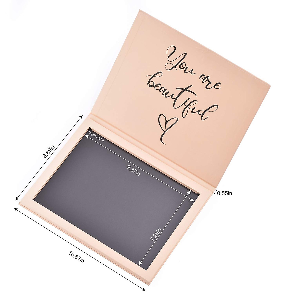 Allwon Extra Large Magnetic Palette Empty Makeup Palette for Eyeshadow Lipstick Blush Powder (Heart shape)