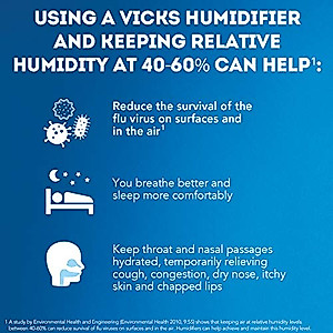 Vicks Starry Night Cool Moisture Humidifier with Projector & VapoPad Scent Pad Heater, Pink