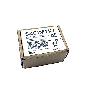 SZCJMYKJ 500Pcs 45 x 30 mm Printed Clear Perforated Shrink Bands for Cap Diameter 3/4 to 1 Inch, Easy Use, Make Products Professional (45X30mm)